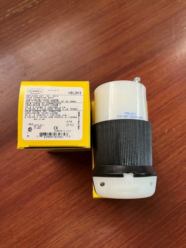 ( 2 PC LOT) Hubbell HBL2813 Twist Lock CONN, 120/208VAC 3ØY, 30A, NEMA ...
