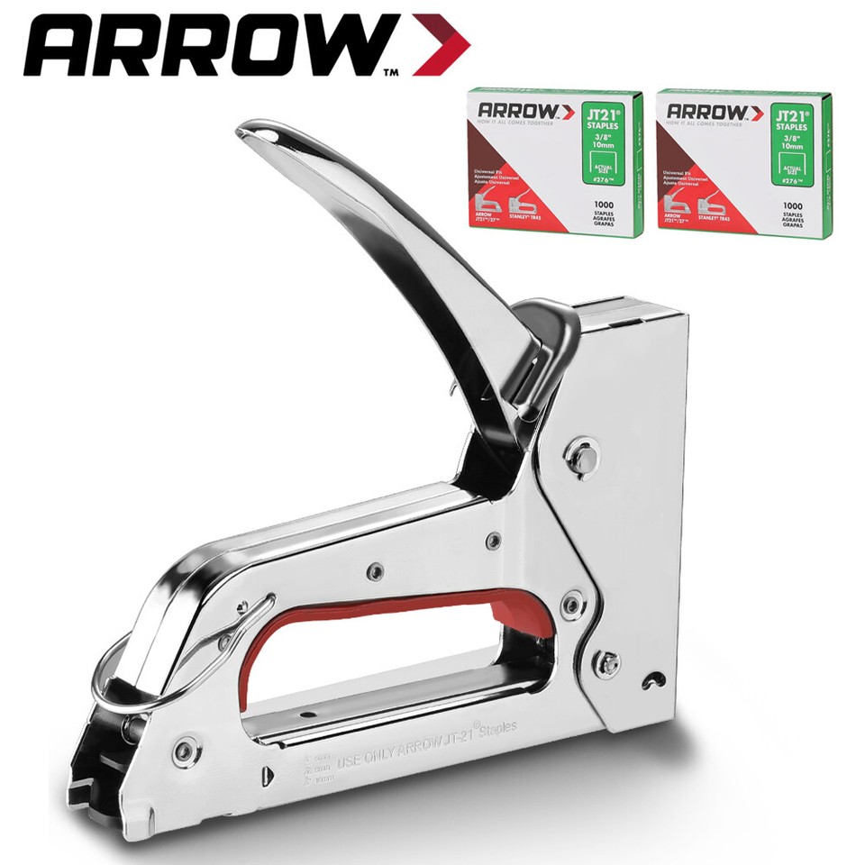 Arrow JT27 Light Duty Staple Gun Kit Thin Wire Stapler JT21 3/8 ...
