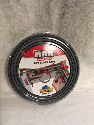 Zuru Mayka Toy Block Tape Gray 2 Stud 2M/6.5FT Compatible w/ Major ...