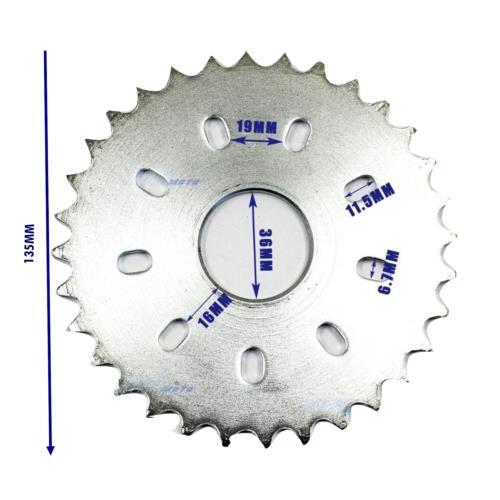 32T Rear 415 Sprocket Cog 48cc 70cc 80cc 2 Stroke Motorised Motorized ...