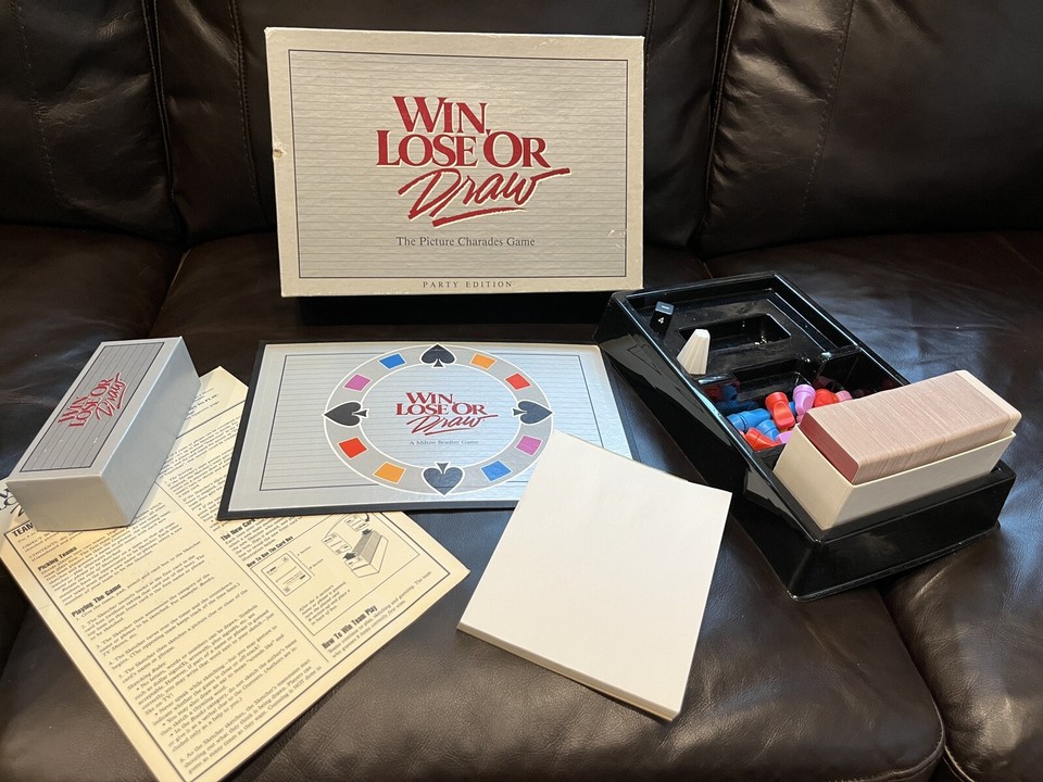Party Edition Milton Bradley Game Vintage Win Lose or Draw Game 1988 | eBay