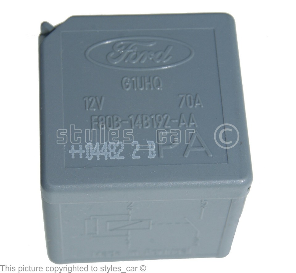 F80B-14B192-AA Genuine Ford Multi-Function Relay 4-Pin Grey Relay G1UHQ ...