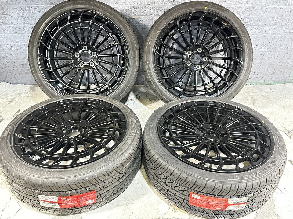 20" MERCEDES RIMS/TIRES MAYBACH RIMS TIRES PACKAGE 112MM 32 35 PRO ET S ...