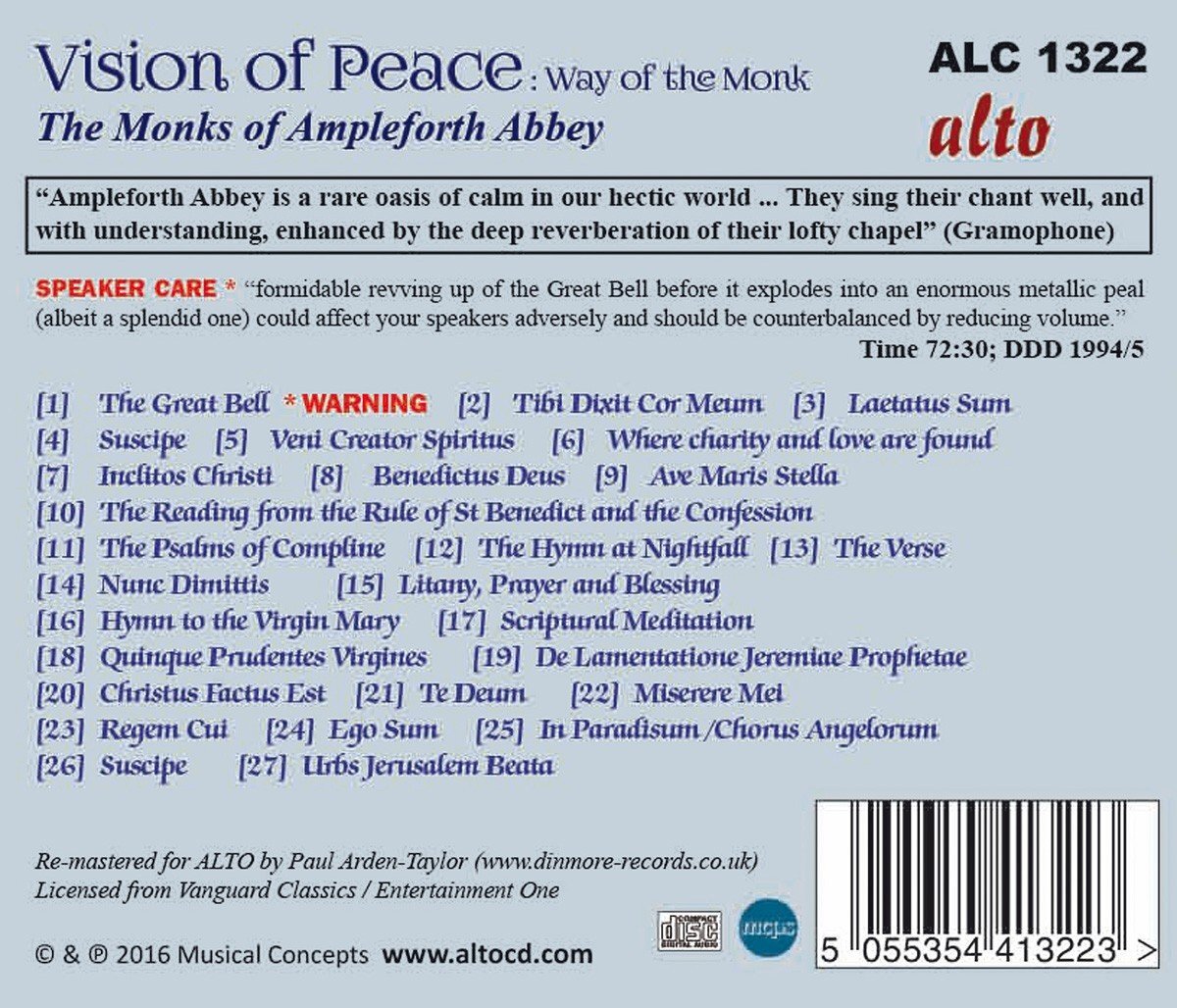 Monks of Ampleforth Ab Vision of Peace The Way Of The Monk. (Gregorian Cha (CD) | eBay