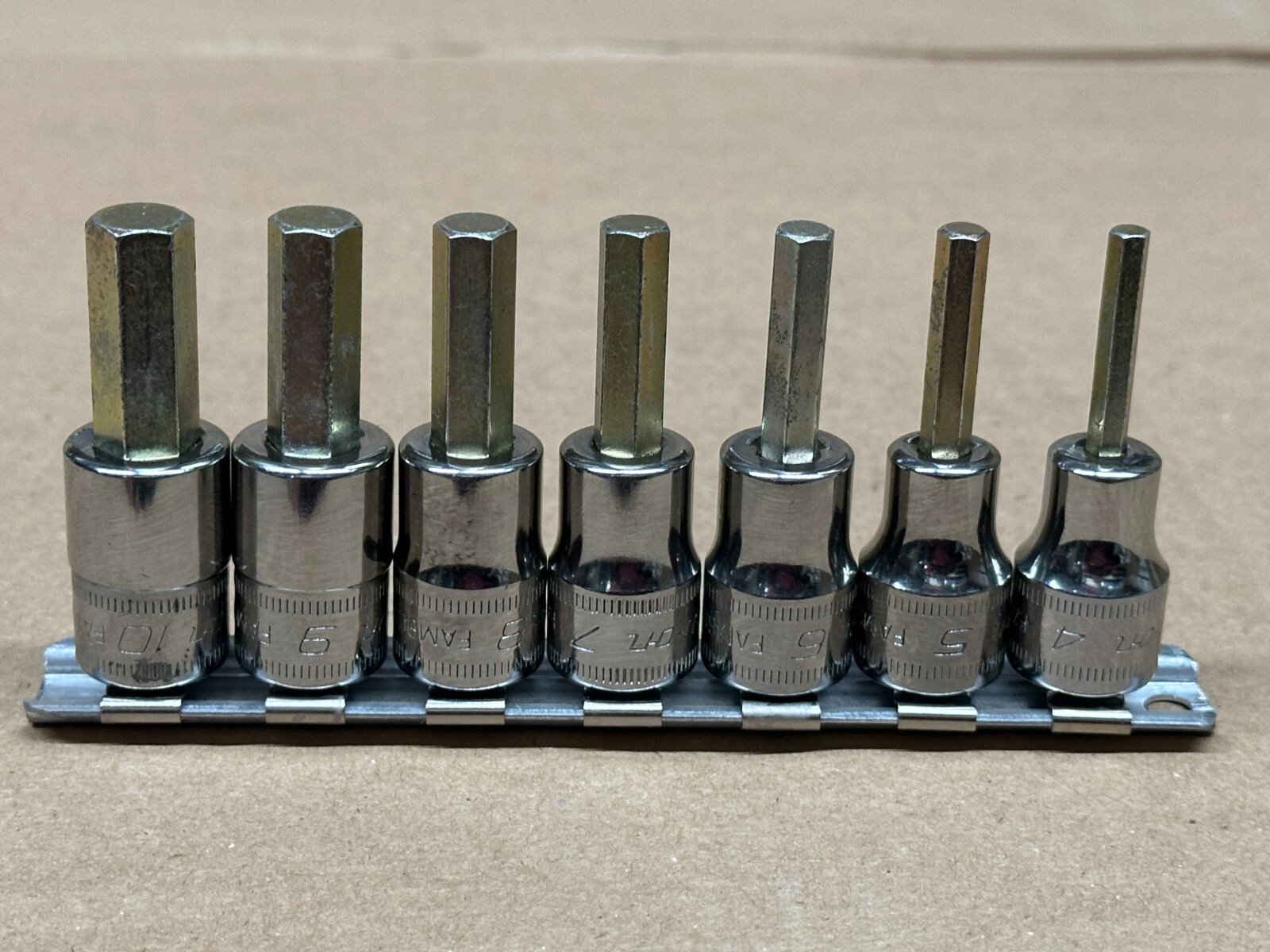Snap-on Tools USA 3/8" Drive 7pc Metric Hex Bit Chrome Socket Set ...