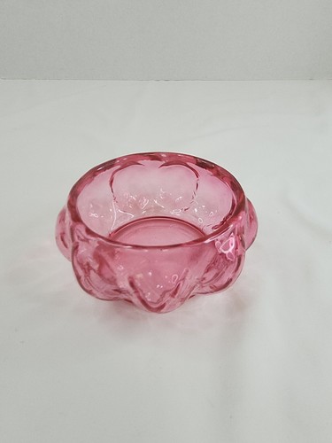 Fenton Cranberry Optical Vanity Powder Jewelry Trinket Box Dish 3.5” | eBay