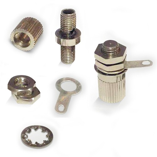 10pcs M6 Screw Nickel Plated 4mm Binding Post H59-1 Brass for Banana ...