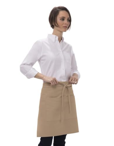 Unisex Half Bistro Server Apron One Size Khaki | eBay