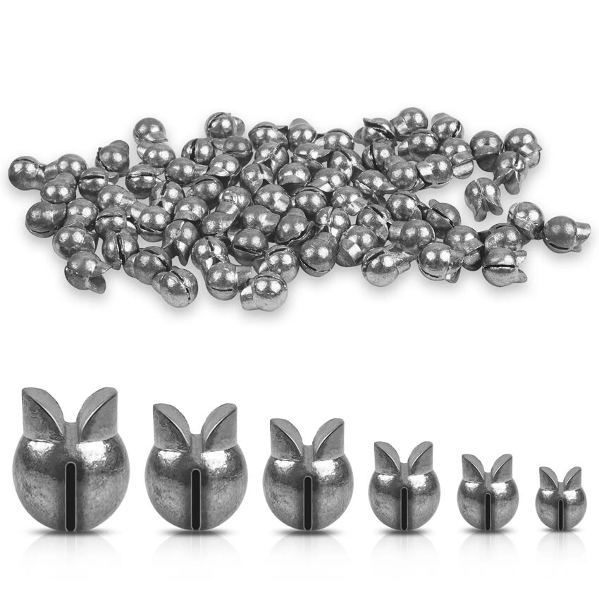 100X 6-Size Fishing Weight Split Shot Sinker 0.8g 1.0g 1.5g 2g 2.5g 3g ...