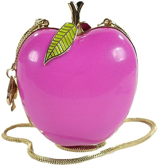 Kate Spade Far From The Tree Pink Apple Clutch Shoulder Bag Resin PXRU ...