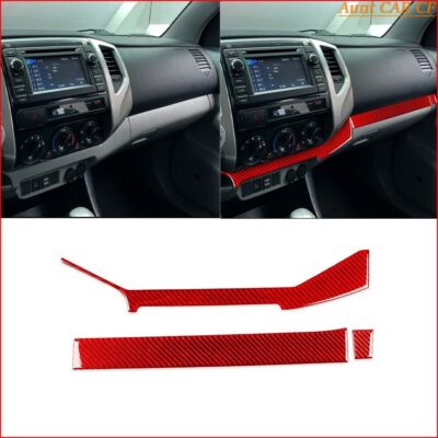 Red Carbon Fiber For Toyota Tacoma 2005-2015 Interior Dashboard Cover ...