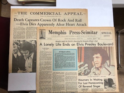Lot of 2 Elvis Presley Memphis Newspapers 8/17/77 Special Edition | eBay