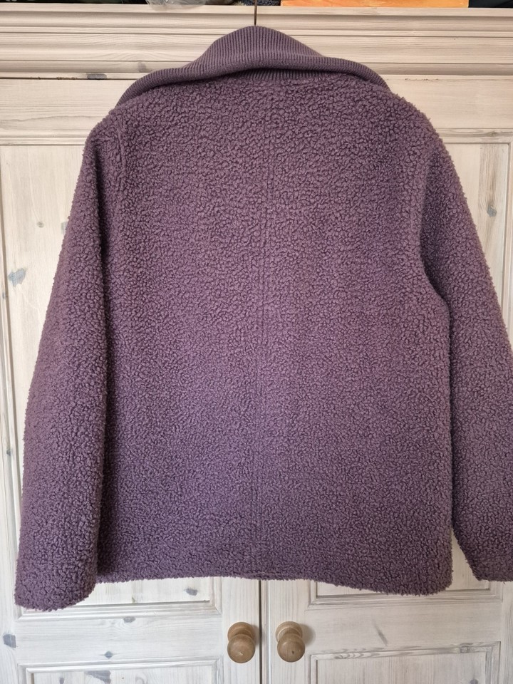 Lands' End Ladies Purple Lilac Teddy Sherpa Thick Fleece / Jacket Size ...