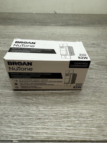 Broan NuTone 82W WHITE • HUMIDITY SENSING Bath Fan WALL SWITCH CONTROL ...