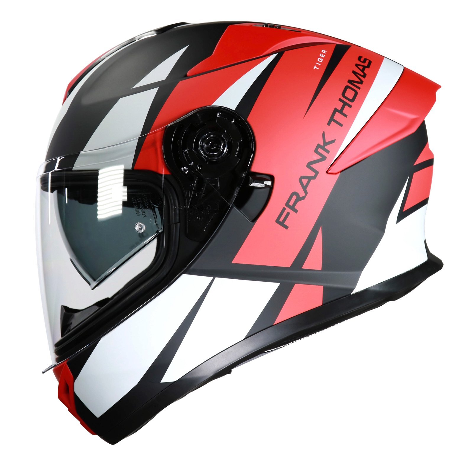 Frank Thomas FT62 SV Tiger Motorcycle Helmet Matt Black Red White | eBay UK