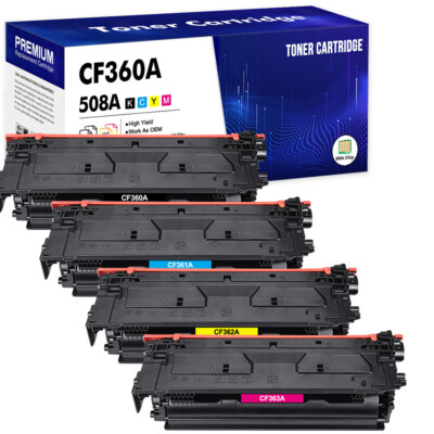 4P For HP LaserJet M552dn M553dn M553x MFP M577dn Color Toner CF360A ...