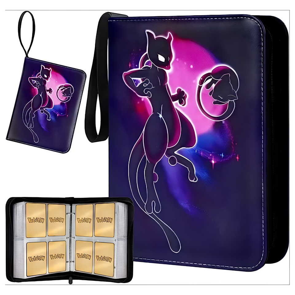 Mewtwo Pokemon Inspired Card Binder Album Collection Pocket 400 Trading ...