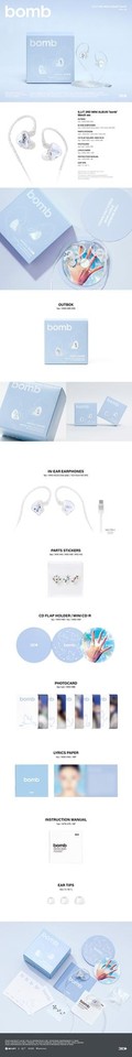 ILLIT bomb 3rd Mini Album Merch ver IN-EAR EARPHONES+MINI CD-R ...