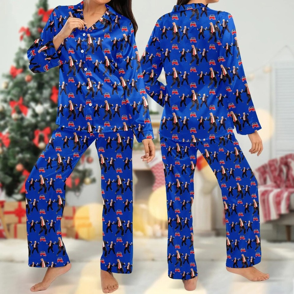 Trump Dancing Unisex Pajamas Set, Trump Family Sleepwear, Trump ...