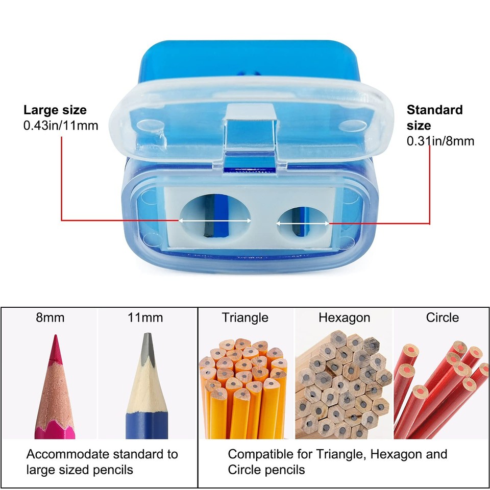 Pencil Sharpeners Manual Pencil Sharpener with Lid Handheld Pencil ...