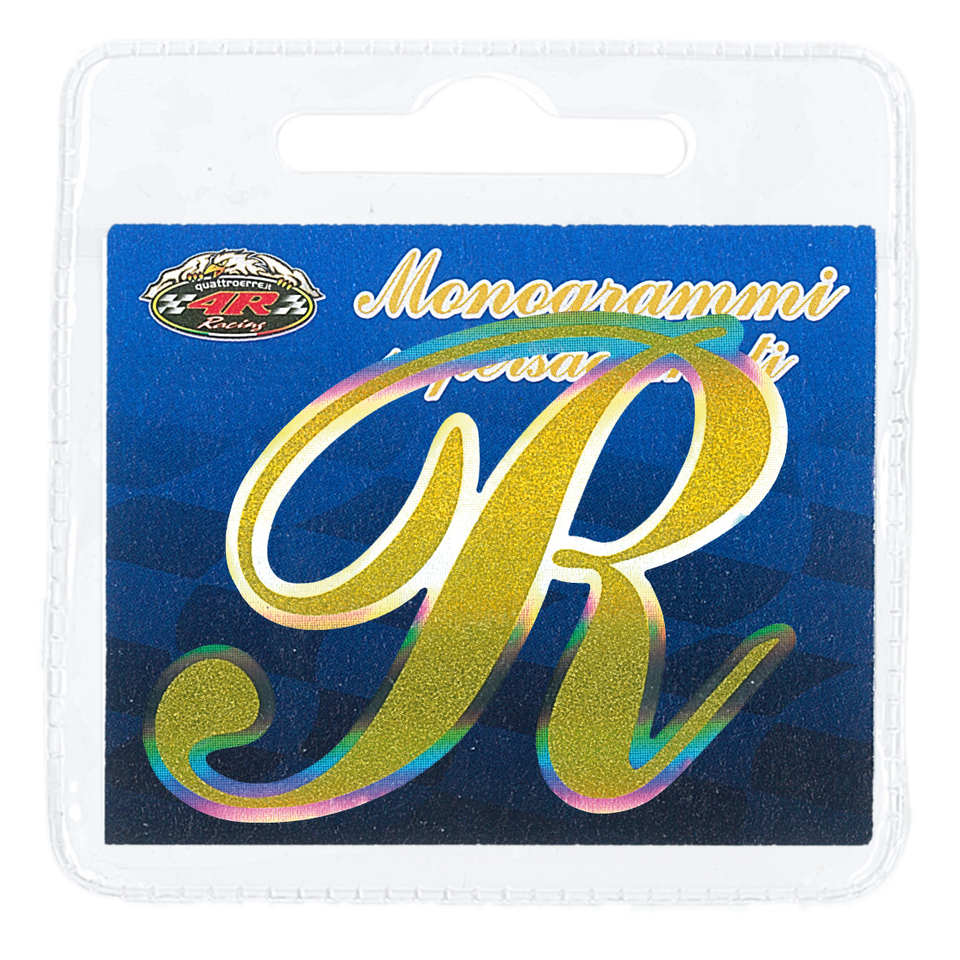 Adhesive Letter "R" Holographic Gold Color for Car and Motorcycle | eBay