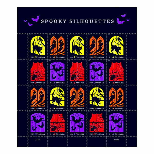 🎃Halloween👻USPS SPOOKY SILHOUETTES Forever®Stamps 20~Book/Sheet 2019 ...