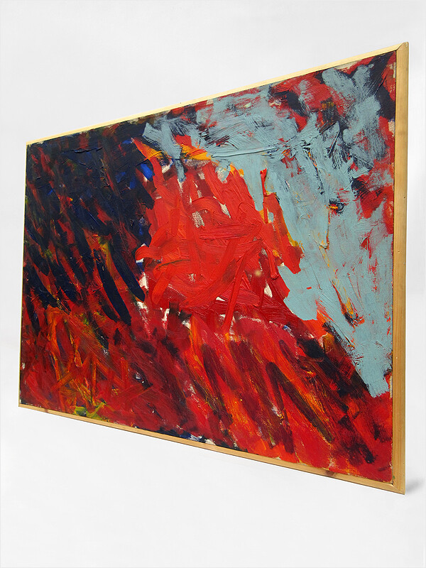 1959 SIGNED LUFKIN MID/CENTURY POST-WAR ABSTRACT EXPRESSIONISM ART OIL ...