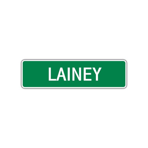 Lainey Girls Name Letter Printed Label Art Decor Novelty Aluminum Metal ...