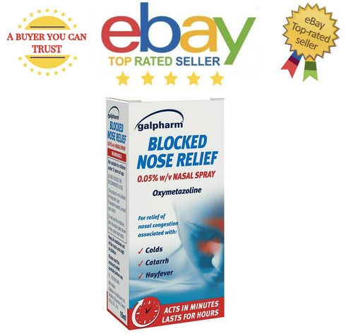 Galpharm Blocked Nose Relief Nasal Spray 0.05% w/v Colds Catarrh ...