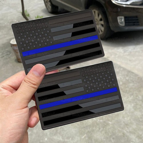 2PCS Metal USA American Flag Sticker Car Body Emblem Sticker Decal ...