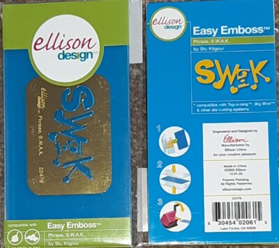 ELLISON Easy Emboss PHRASE S.W.A.K Sealed with a kiss LOVE Stu Kilgour ...