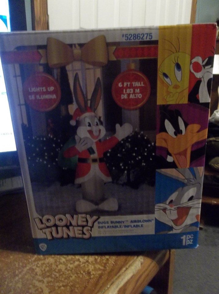 6 Ft Looney Tunes Bugs Bunny Airblown Lighted Inflatable Gemmy "BRAND ...