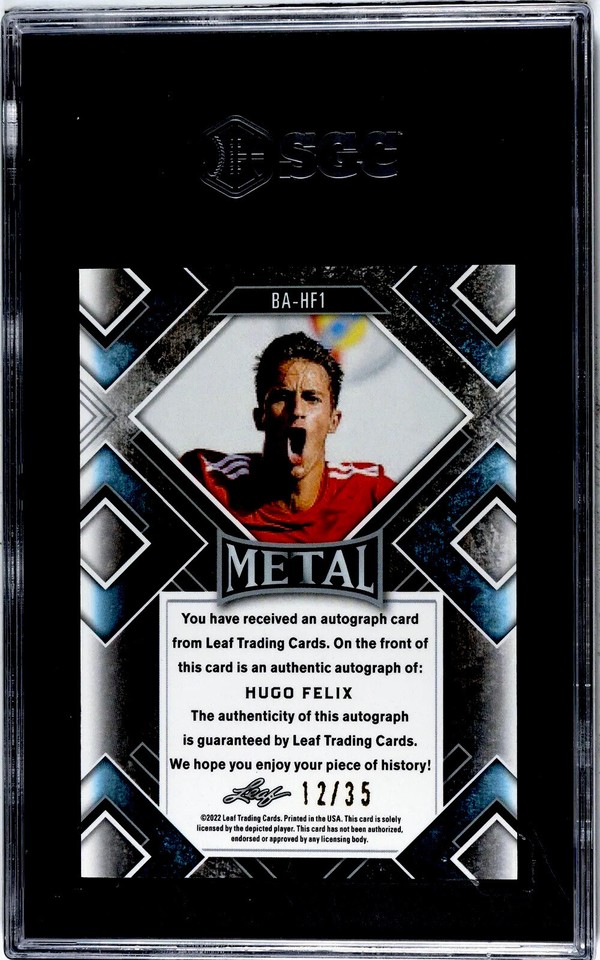 2022 Leaf Metal Hugo Felix Autograph /35 SGC 10 w/10 AUTO | eBay