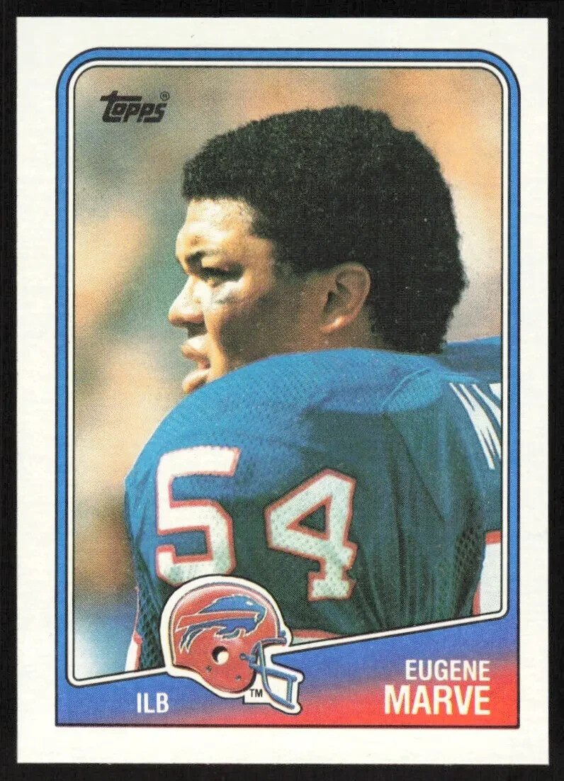1988 TOPPS NFL Football Inside Linebacker Card #229--EUGENE MARVE ...