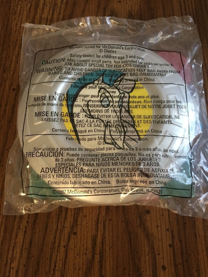 1997 McDonalds Disney's HERCULES - PEGASUS WHISTLING DISCUS Toy #4 NEW ...