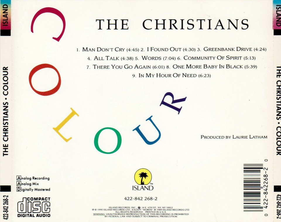 Colour by The Christians (CD, 1990, Island) | eBay