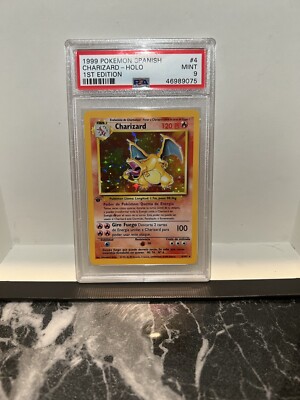 PSA 9 Pokemon TCG Card 1999 Spanish Base Set 1st Edition Charizard Holo ...