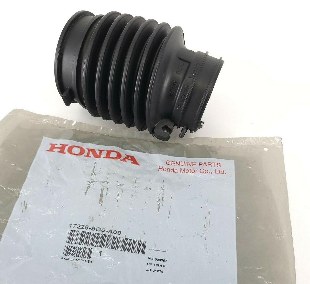 Genuine OEM Honda 17228-5G0-A00 6Cyl Air Intake Tube 2013-2017 Accord ...