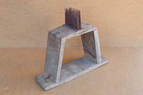 Flax Hatchel Hackling Comb Comber Antique Primitive Carding Tool Marked ...