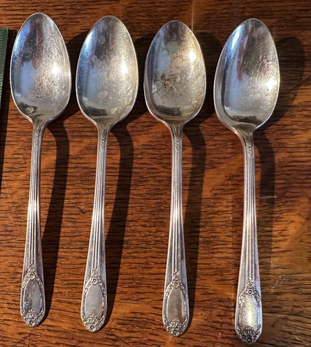 Rogers International Silver Plate Garland Rapture 4 Teaspoons | eBay