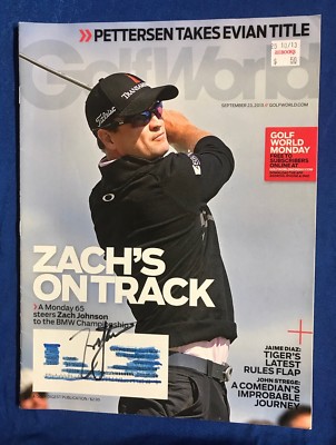 Zach Johnson Magazine Signed PGA Golf Autographed Pricing Sticker | eBay