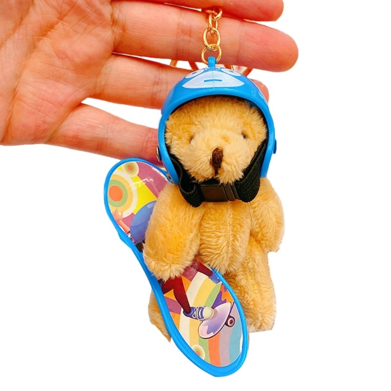 Key Holder Lovely Bear Bag Pendant Stylish Bag Ornament Plush Texture ...