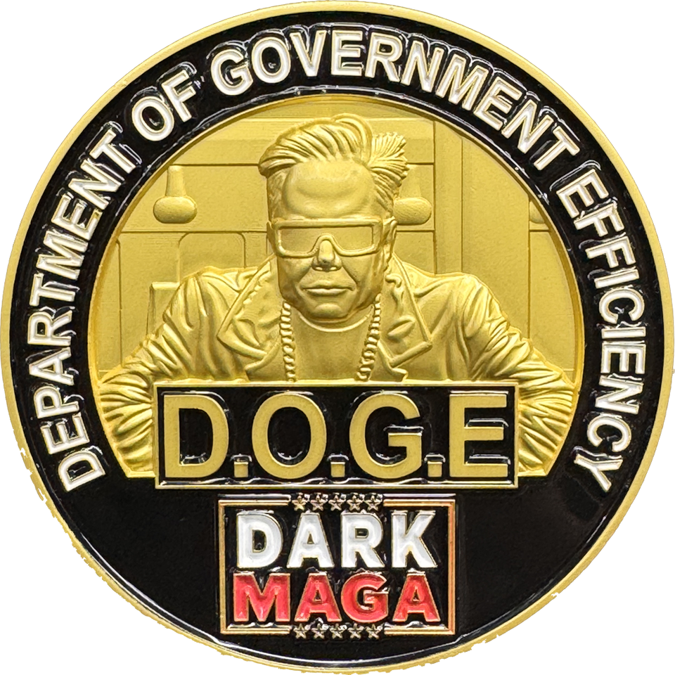 GL13-005 President Donald Trump MAGA Elon Musk Challenge Coin for DOGE ...