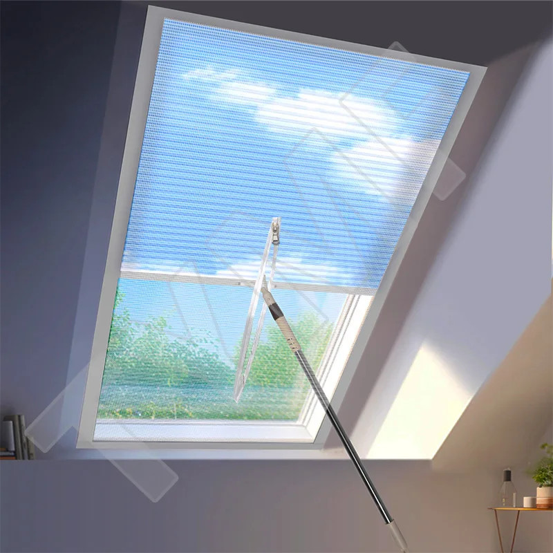 White Zipper Invisible Glass Fiber Attic Window Screen Mesh Can ...