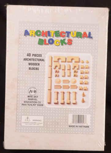 Marvel Education Company Educational 40 piece Architectural Wood Blocks ...