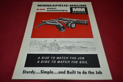 Minneapolis Moline KAB Disc Harrow Dealer's Brochure AMIL15 | eBay