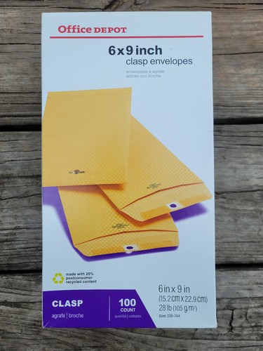 Office Depot 6x9 Clasp Envelopes - Box of 100 | eBay