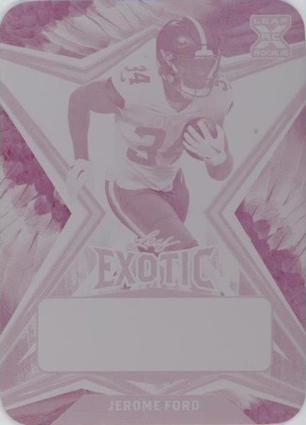 2022 Leaf Exotic - Printing Plate Magenta Parrot #BA-JF1 Jerome Ford /1 ...