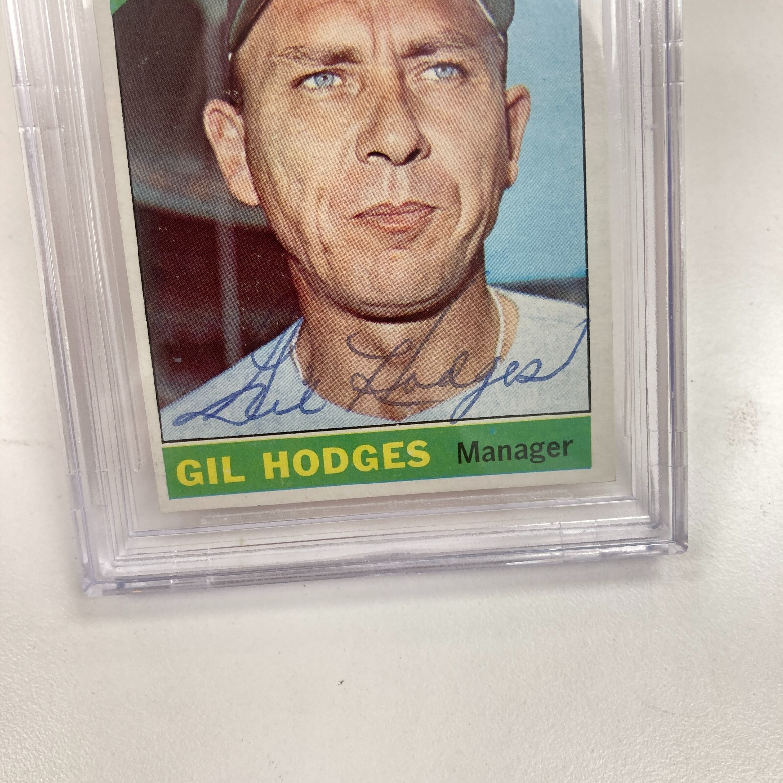 1966 Topps Gil Hodges Signed Autographed Baseball Card BGS Beckett ...