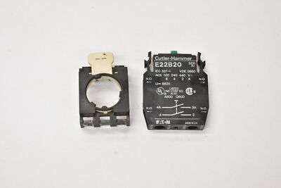 Eaton Cutler-Hammer E22B20 Contact Block With Pushbutton Accessory | eBay